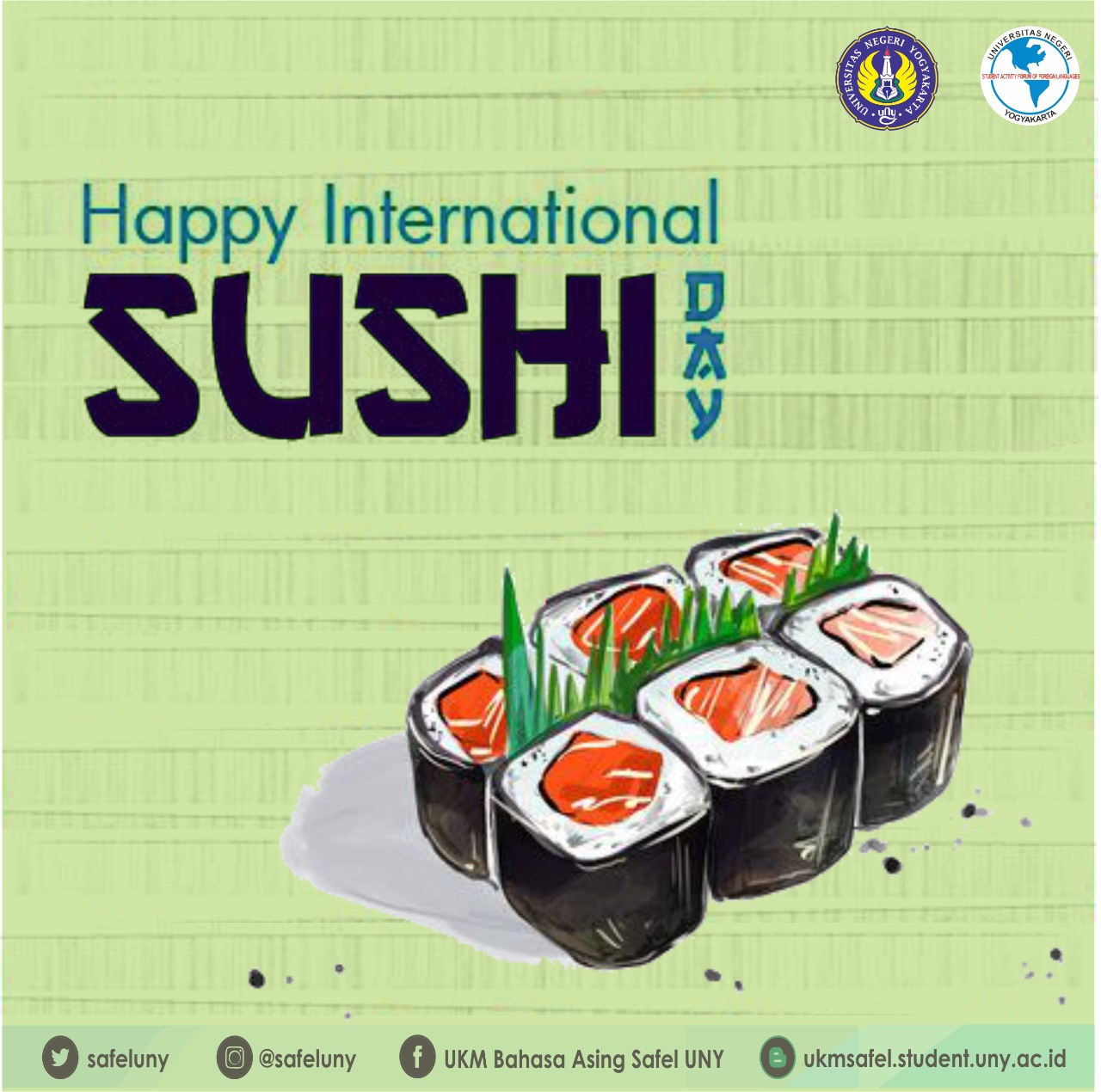 Happy International SUSHI Day! - Student Activity Forum of Foreign ...